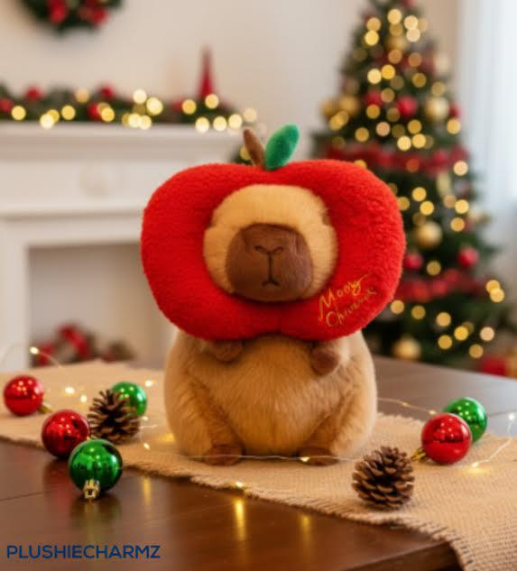 Christmas Capybara Plush Set – Cute Holiday Stuffed Animals, Cozy ...
