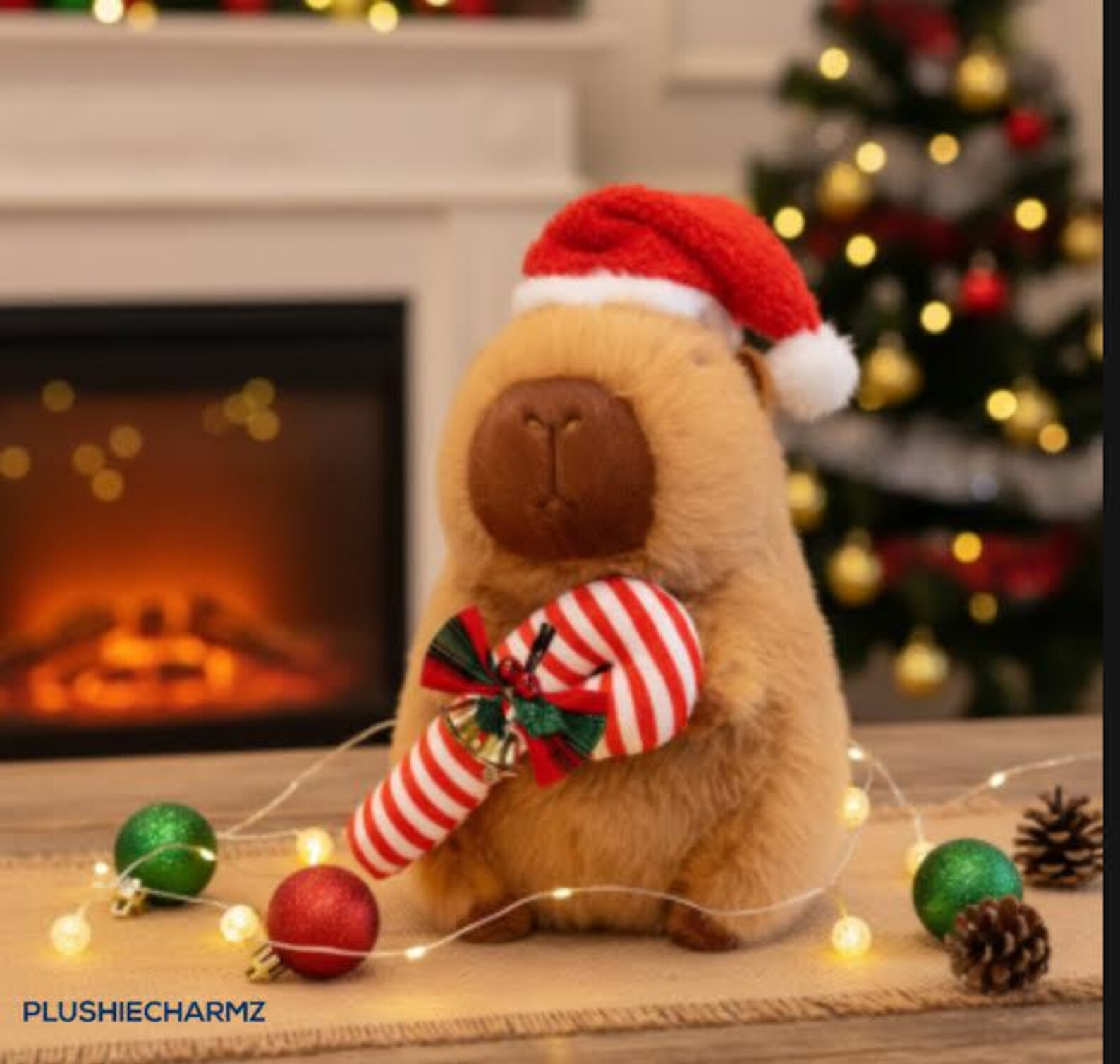 Christmas Capybara Plush Set – Cute Holiday Stuffed Animals, Cozy ...