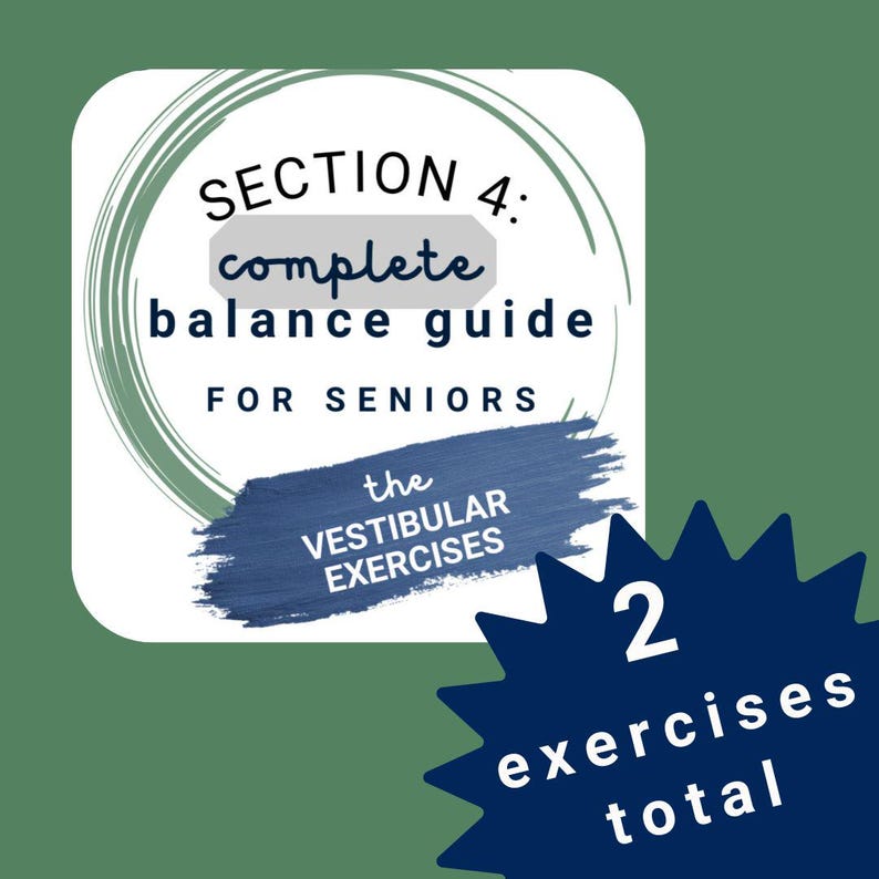 Vestibular Exercises for Balance in Seniors: Printable Exercises ...