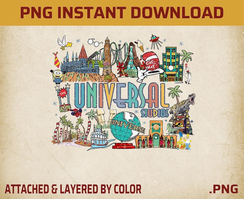 Universal Studios Trip PNG, Family Vacation Design (digital Download ...