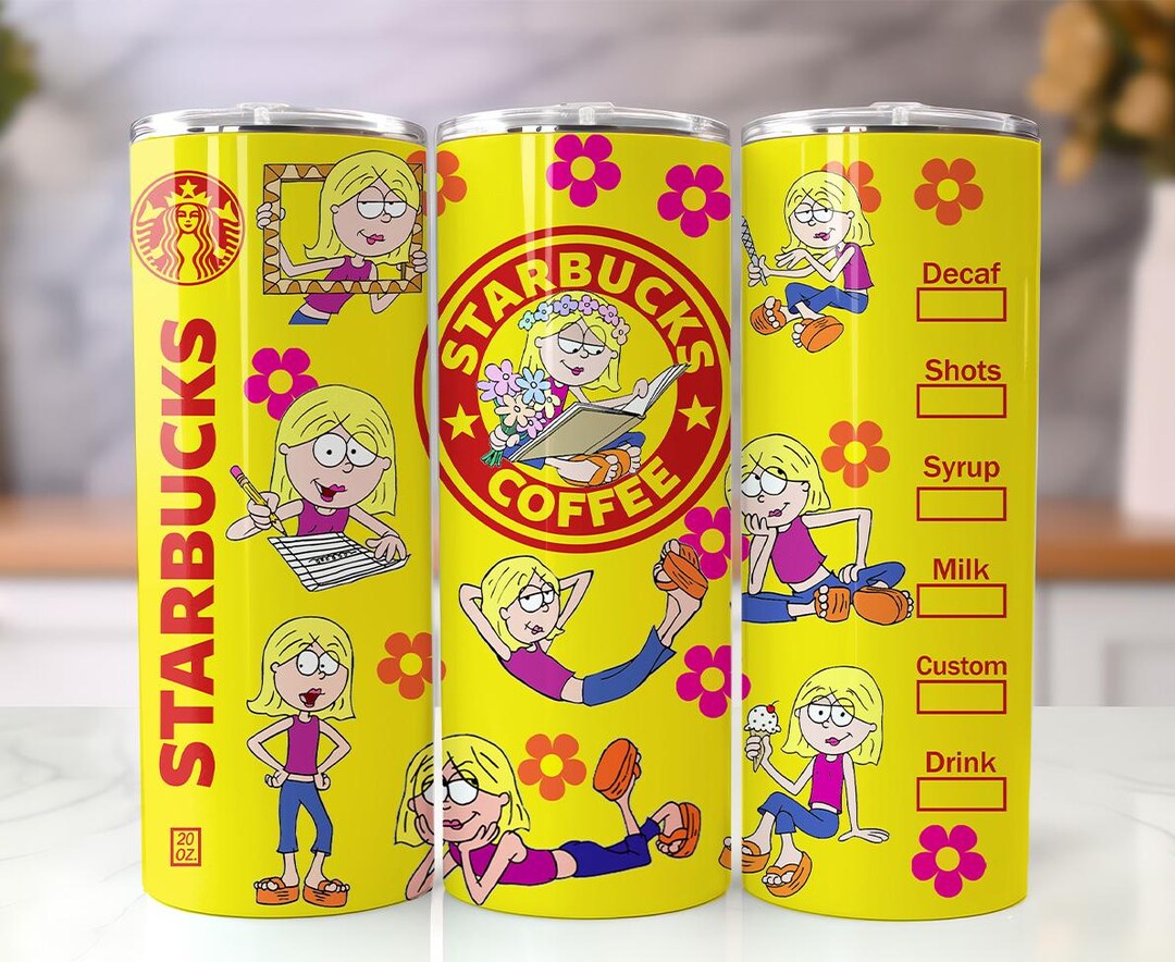 Lizzie Mcguire Cartoon Tumbler Wrap PNG, 20oz Skinny Tumbler (digital ...