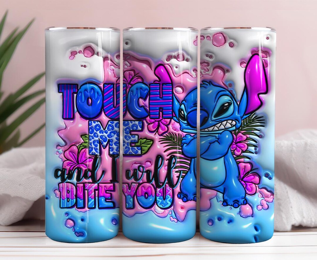 Cartoon Stitch 3D Inflated 20oz Tumbler Wrap (PNG Download) - Etsy