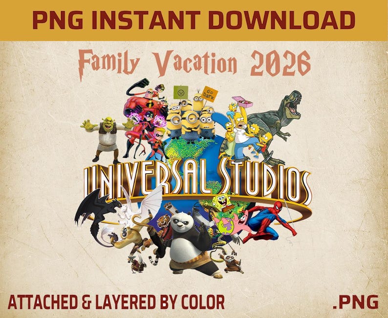 Universal Studios Family Trip 2026 PNG (digital Download) - Etsy