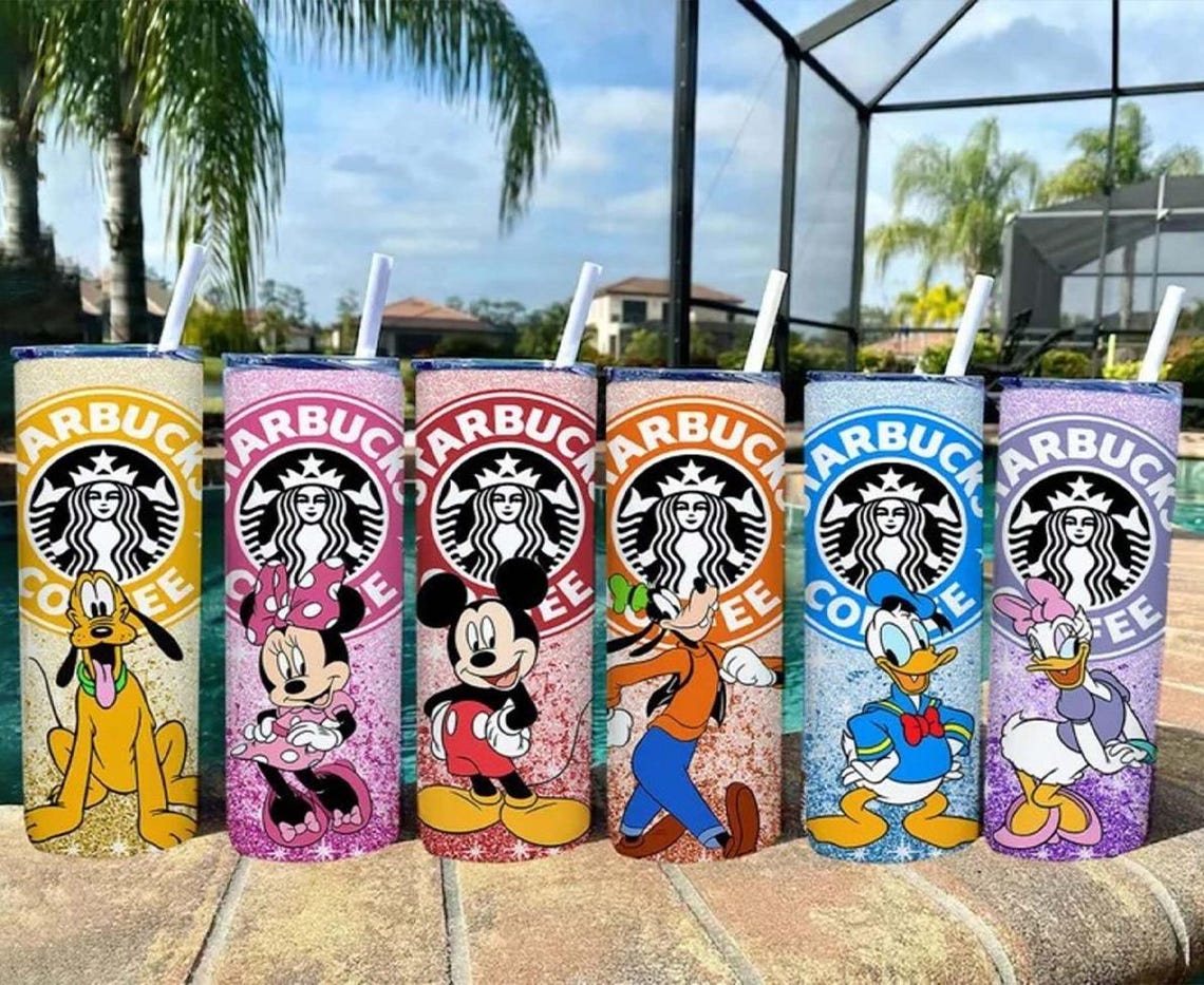 Cartoon Characters Tumbler Wrap PNG, Mouse Friends 20oz Skinny Tumbler ...
