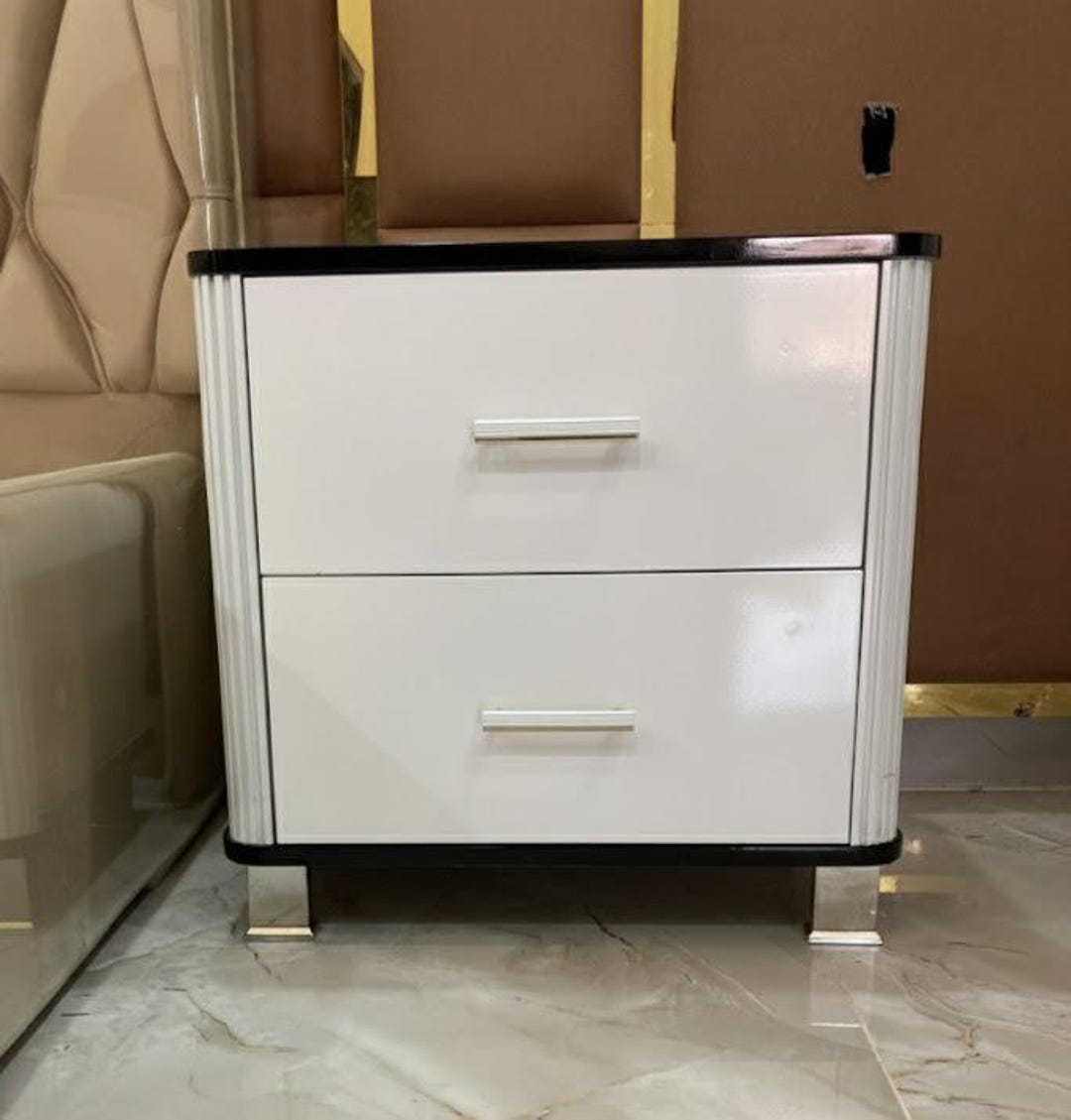 Modern Bedside Table | Two-drawer Nightstand, Custom Color - Etsy