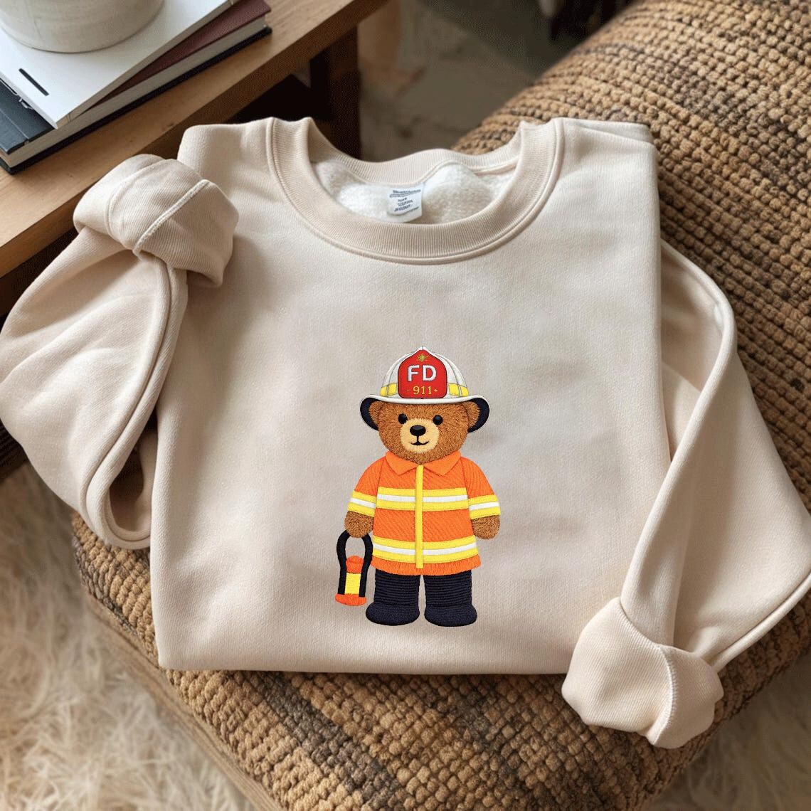 Firefighter Teddy Bear Embroidery Design, Fireman Bear FD 911, First ...