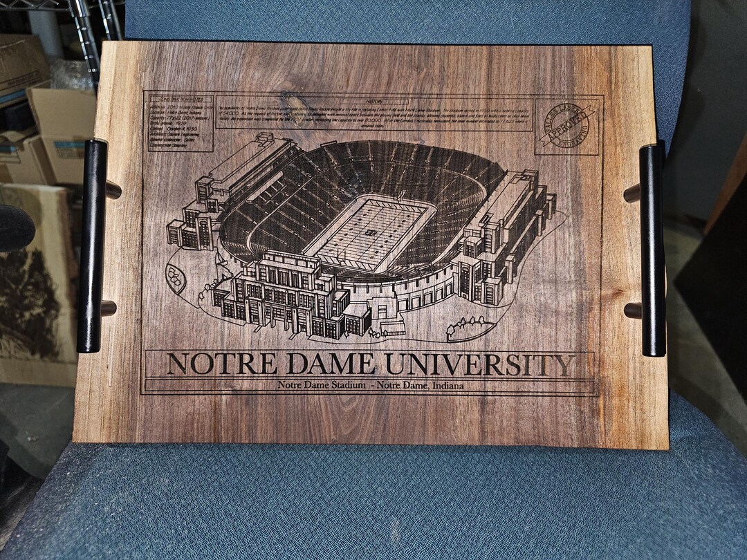 Notre Dame Stadium Blueprint Cutting Board - Etsy