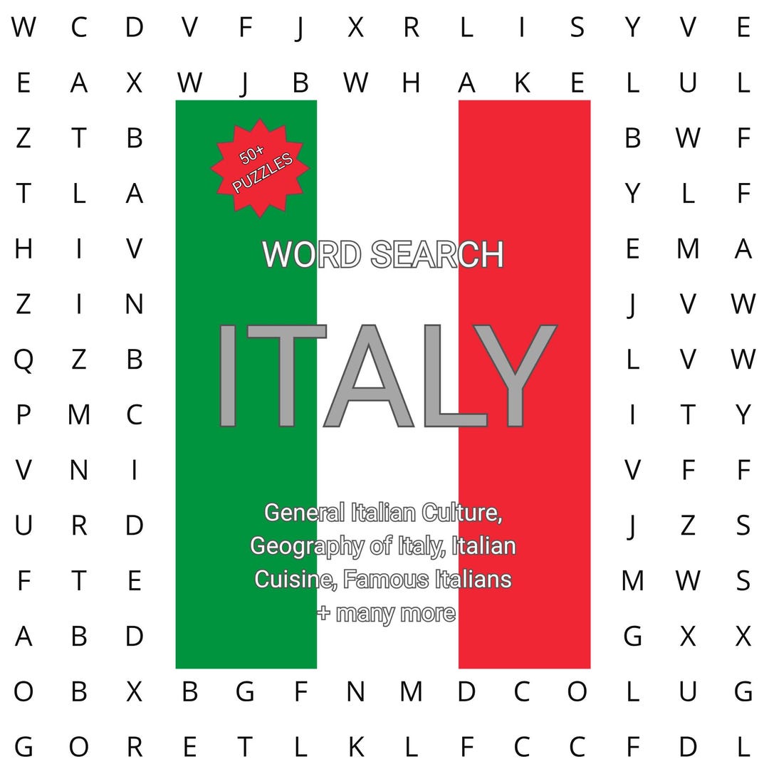 Word Search Puzzles Italy/printable - Etsy