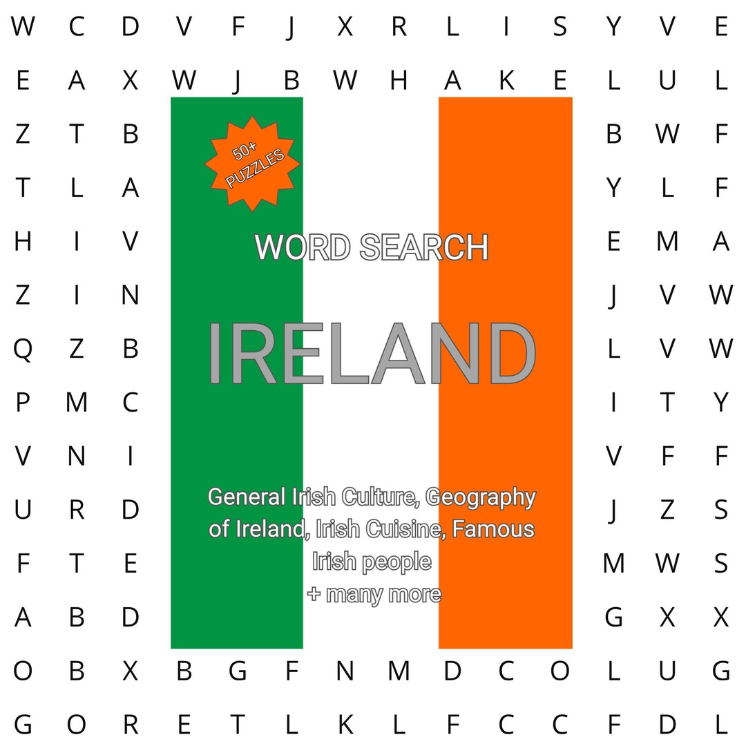 Word Search Puzzles Ireland/printable - Etsy