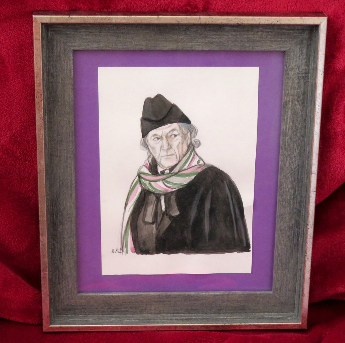 First Doctor William Hartnell Original Small A5 Watercolour - Etsy