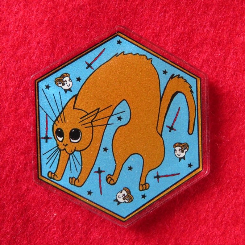 Star Wars Millie Millicent Ginger Cat Kylo General Hux Acrylic Pin ...