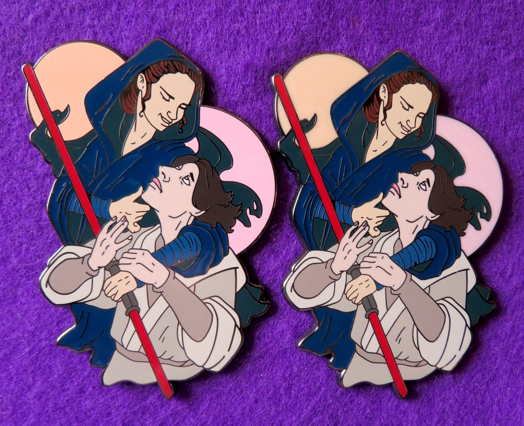 REYLO Star Wars Dark Sith Rey & Padavan Ben Solo Hard Enamel Pin Round ...