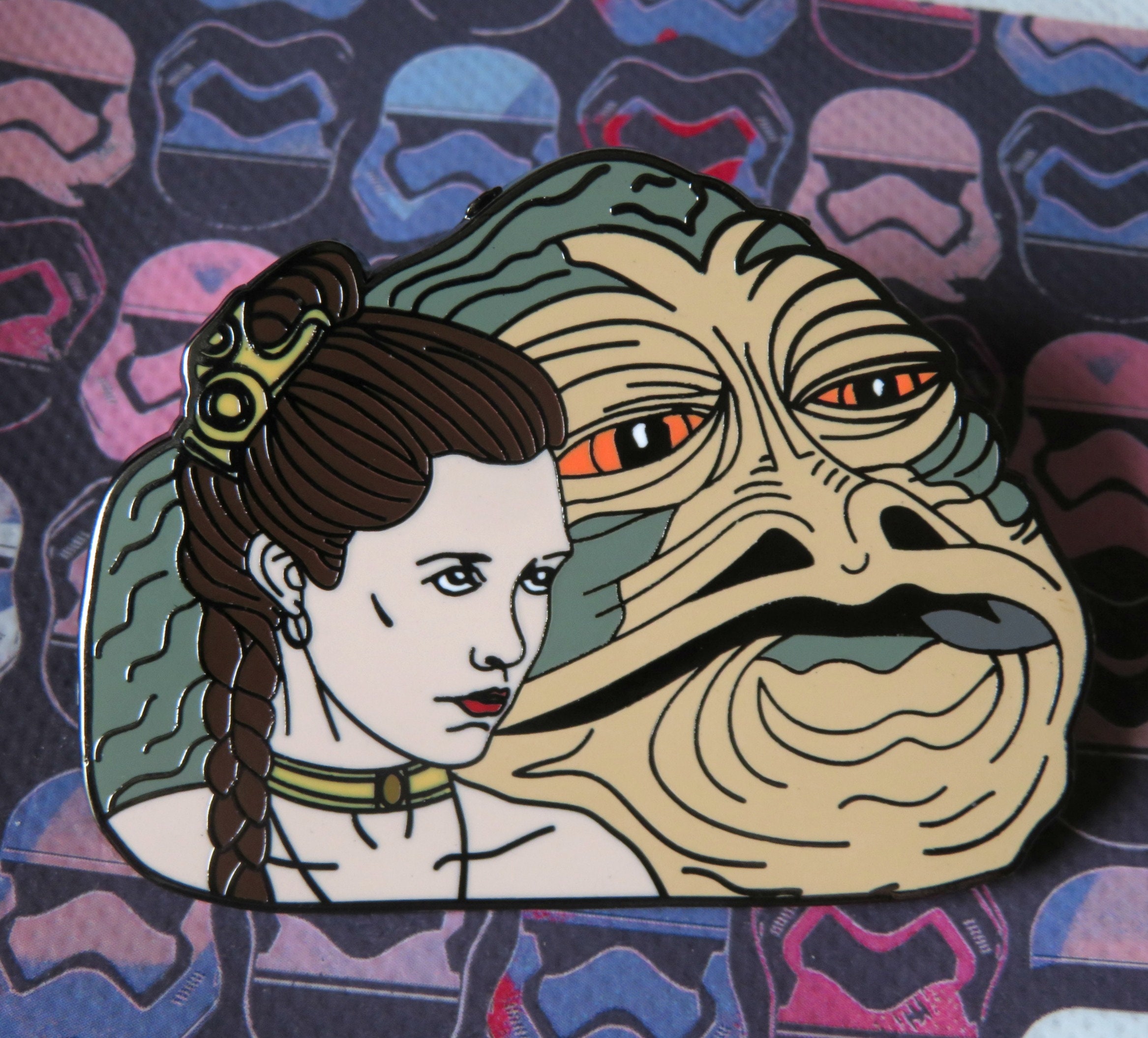 IN HAND Jabba the Hutt & Princess Leia in Slayer Outfit Carrie - Etsy ...