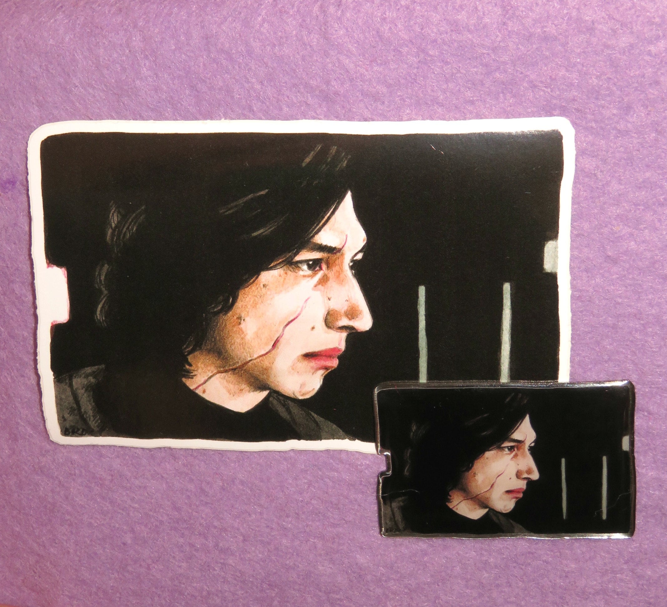 Star Wars Kylo Ren Eyes Profile Metal Offset Printed Pin the | Etsy