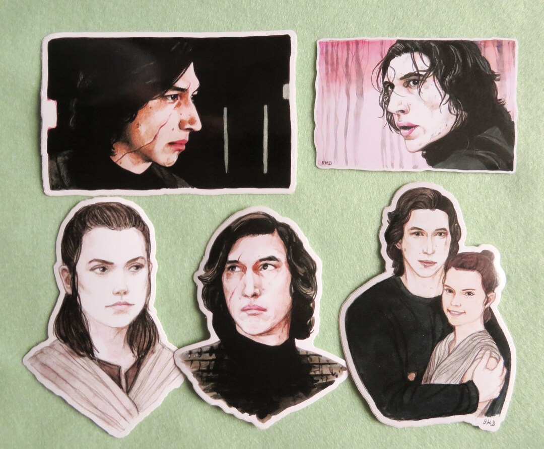 Star Wars Stickers Kylo Ren & Rey Skywalker Ben Solo the Last Jedi ...
