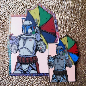 Star Wars Jango Fett With Umbrella Mandalorian Bounty Hunter Assassin ...