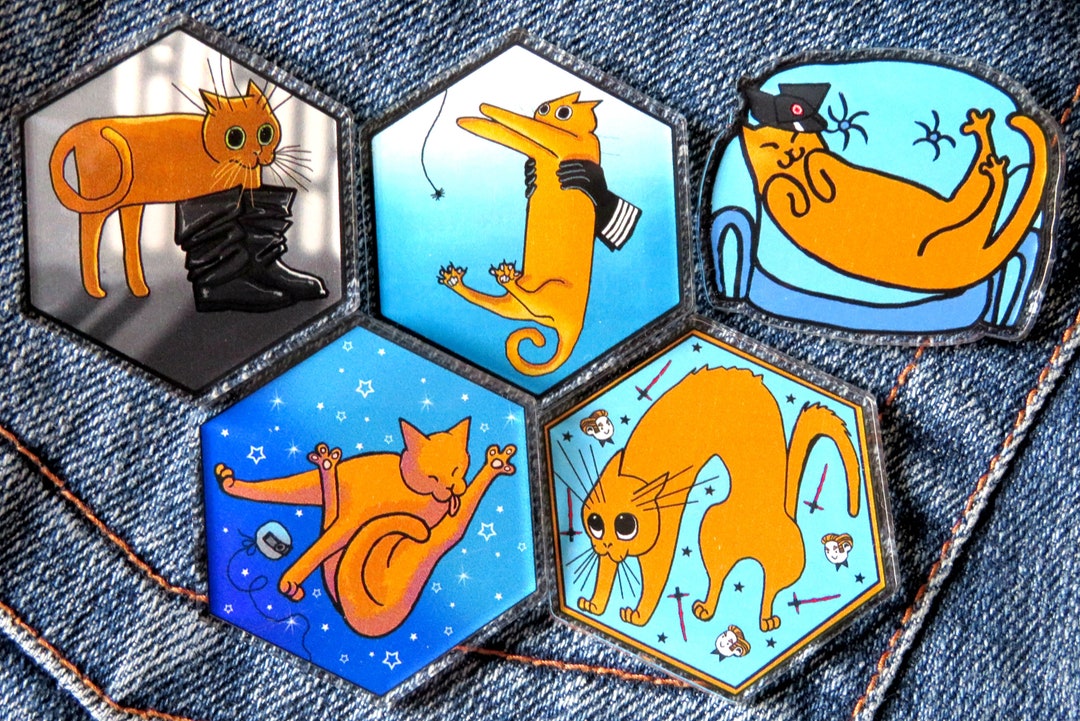 Star Wars Millie Millicent Ginger Cat Kylo General Hux Acrylic Pin ...