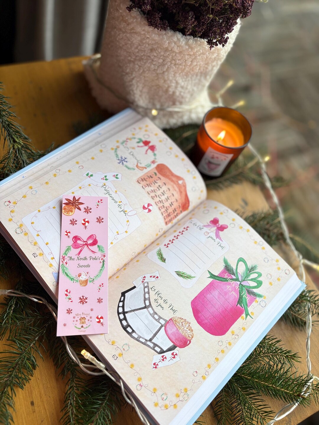Illustrated Bookmark "the North Pole's Sweets" - Etsy