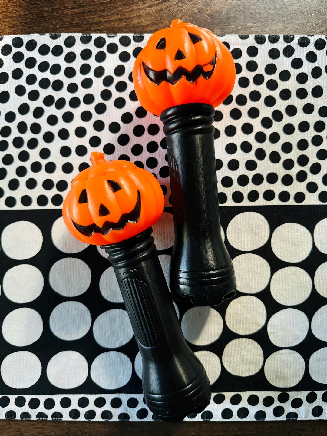 Vintage Jack O Lantern Blowmold Flashlights / Set of Two / Halloween ...
