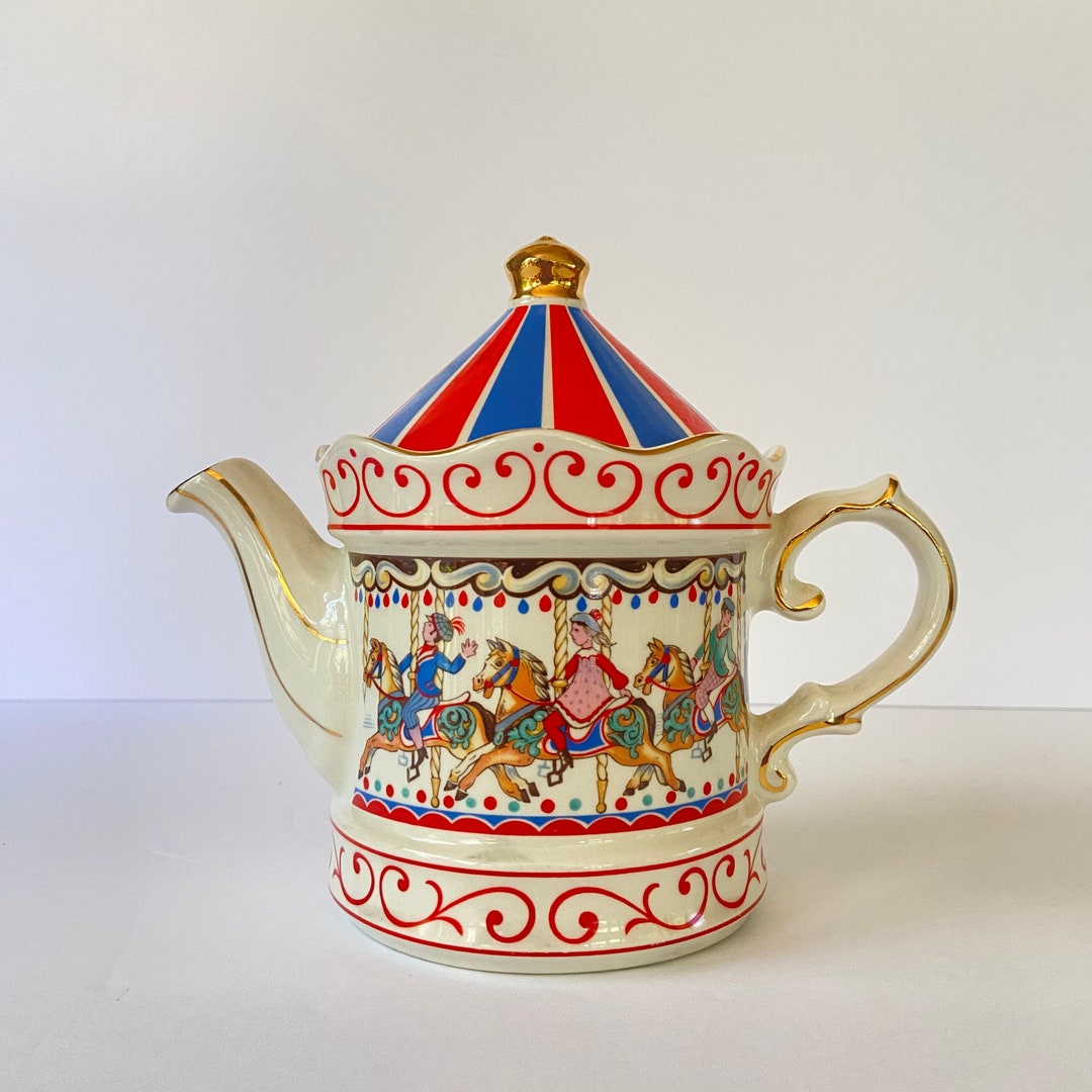Vintage Sadler Edwardian Entertainments Carousel Teapot / - Etsy