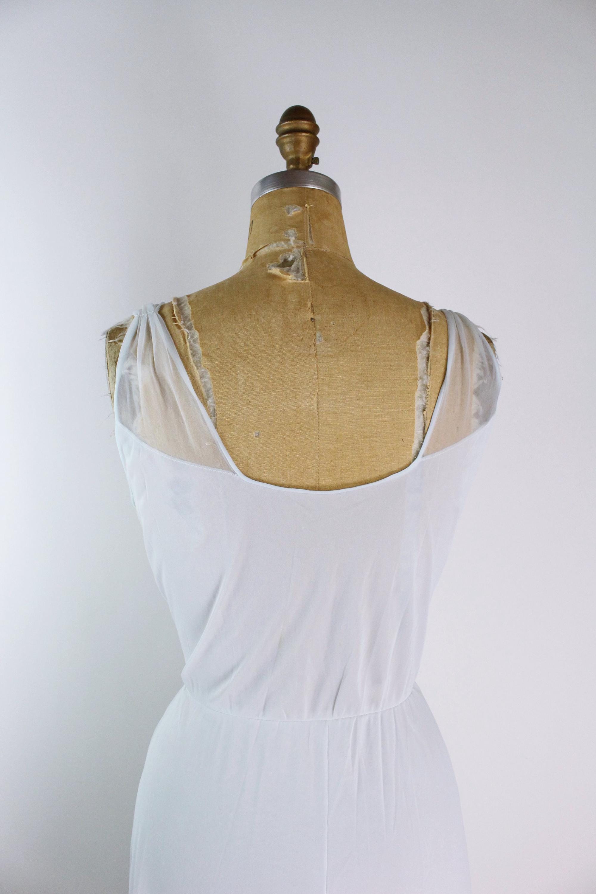 50s Baby Blue Semi Sheer Slip / Wedding Slip Dress / Light Blue Lace ...