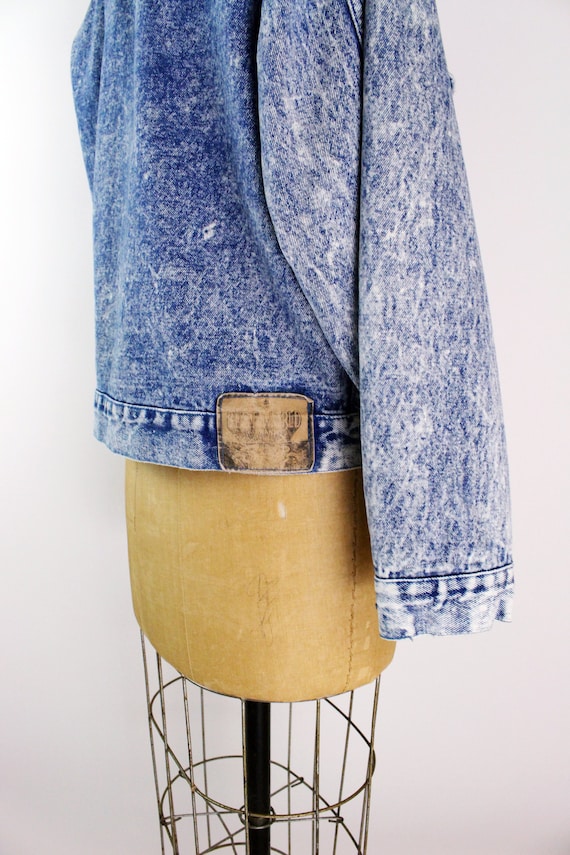 80s Acid Wash Jean Jacket / 1980s Acid Wash Denim Jac… - Gem