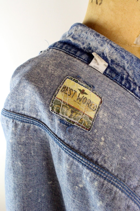 80s Acid Wash Jean Jacket / 1980s Acid Wash Denim Jac… - Gem