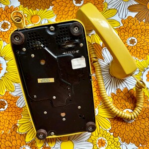 Vintage Yellow Rotary Telephone/ Retro Phone/ Yellow Decor/ Vintage ...