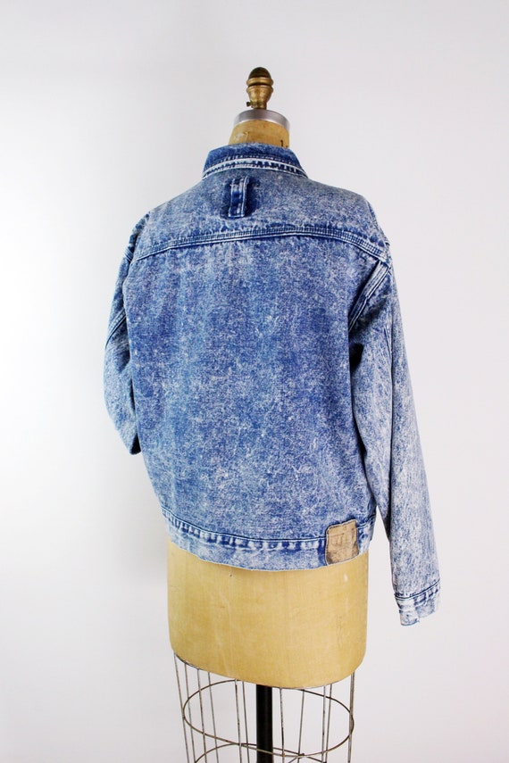 80s Acid Wash Jean Jacket / 1980s Acid Wash Denim Jac… - Gem