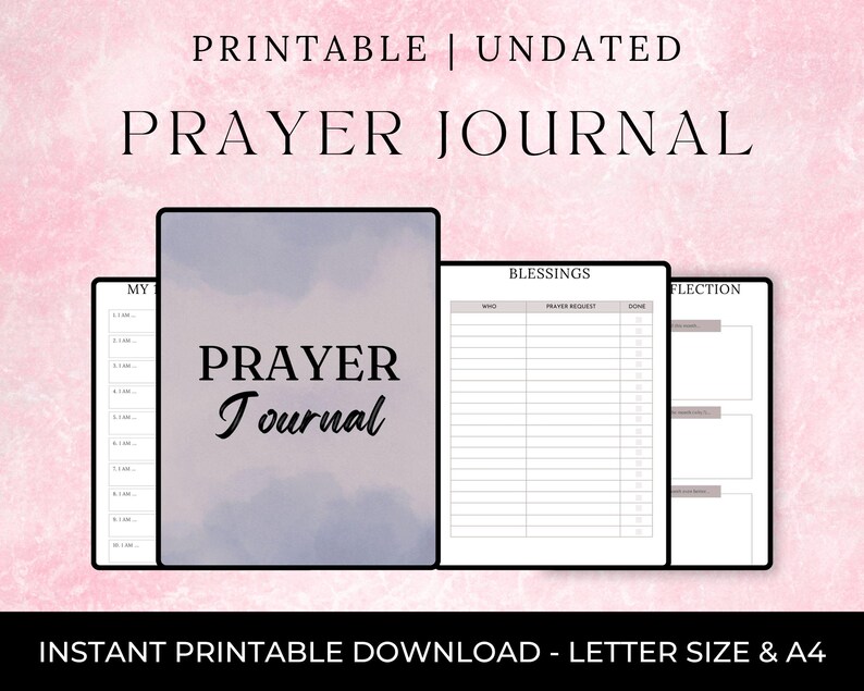 Prayer Journal Printable Bible Study Planner Faith Based Bible Study ...