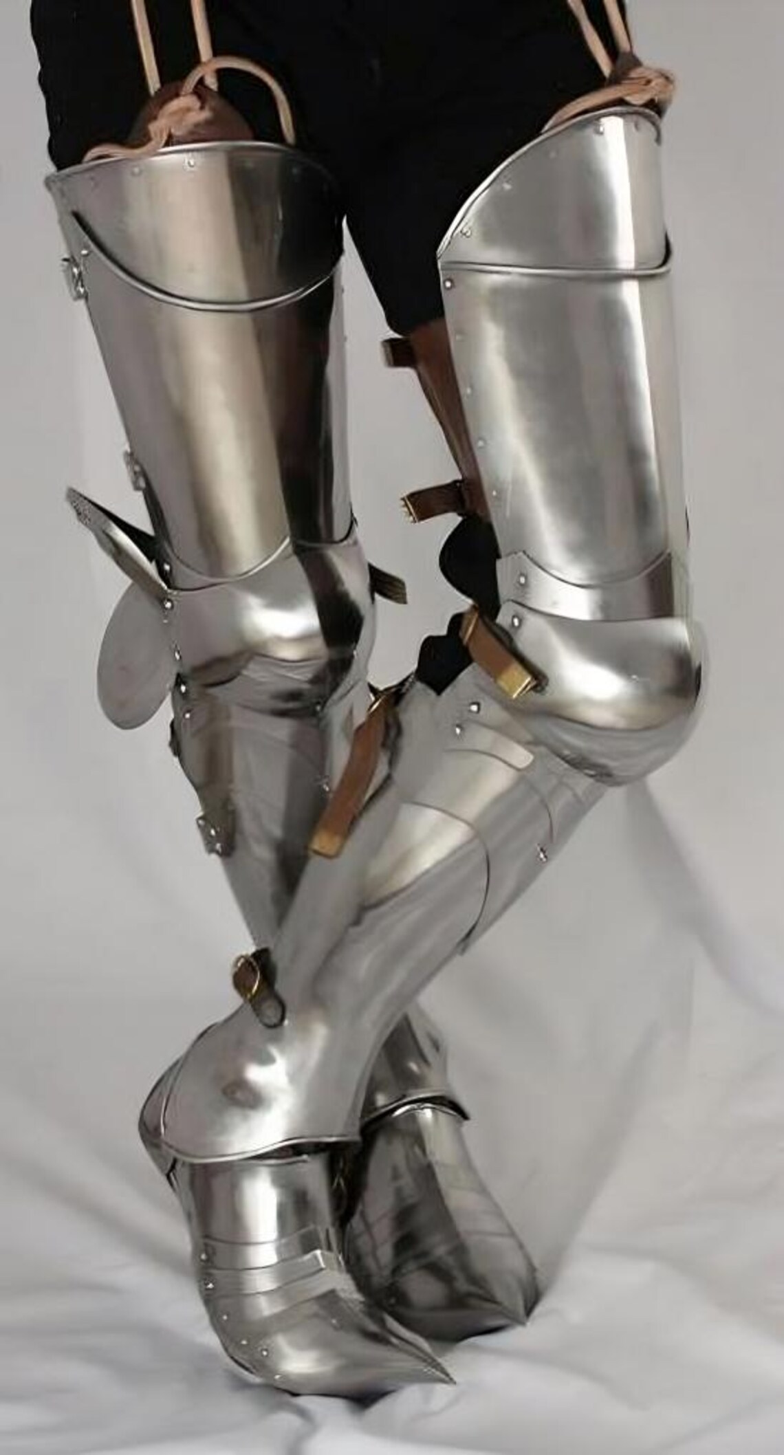 18 Gauge Steel Medieval Full Leg Armor Set, Cosplay Knight Sabatons - Etsy