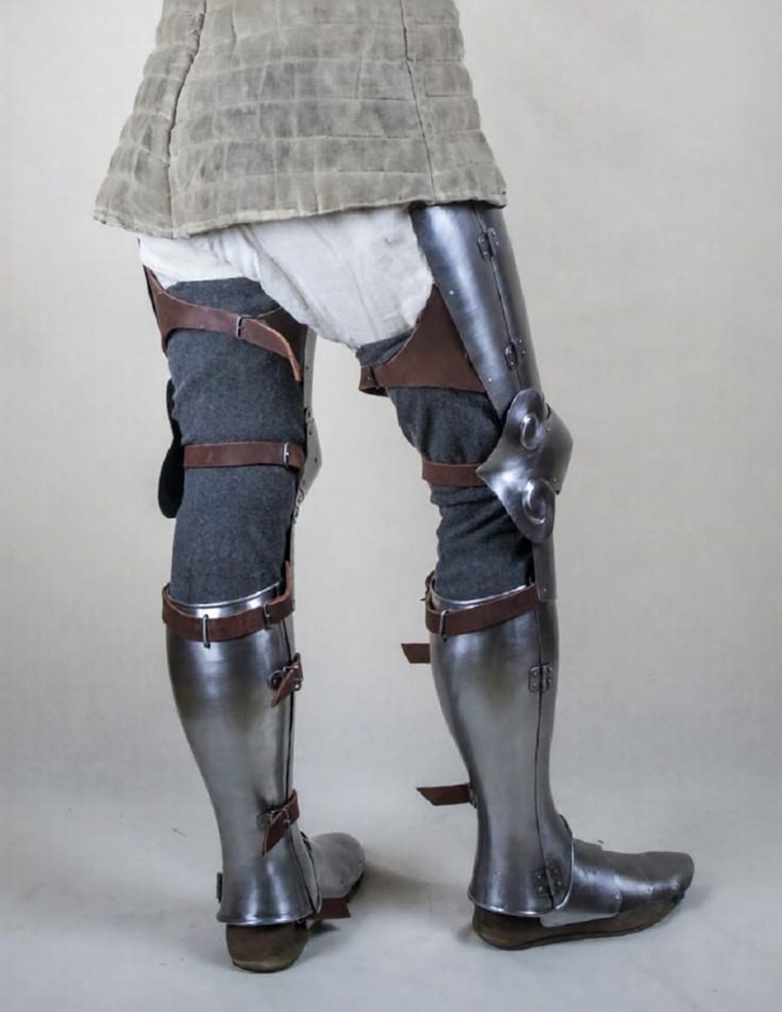 Medieval Knight Greaves L Handmade Steel Gothic Leg Armor Set | - Etsy