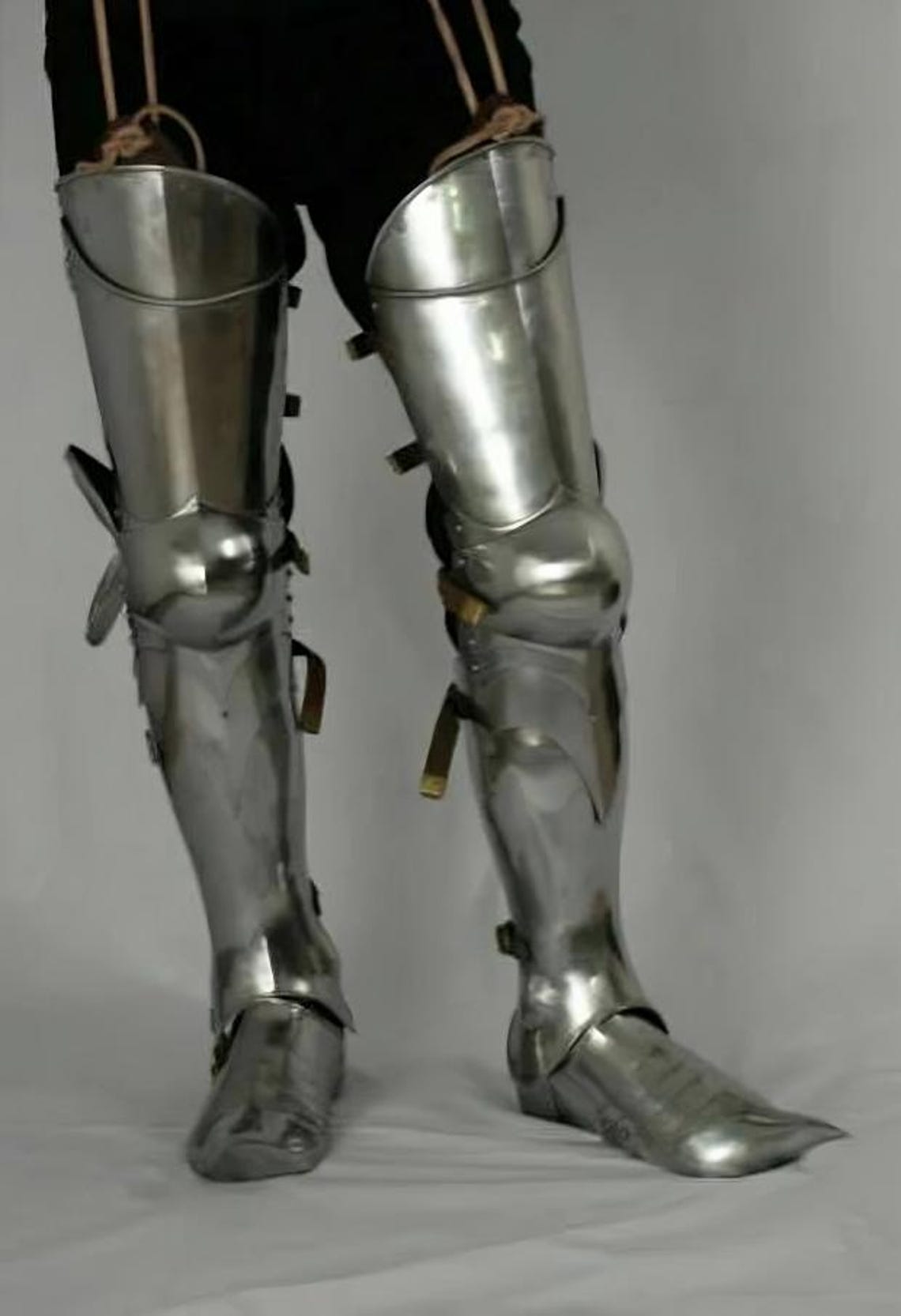 18 Gauge Steel Medieval Full Leg Armor Set, Cosplay Knight Sabatons - Etsy