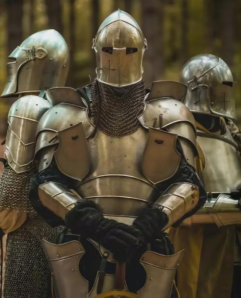 Medieval Barbuta Knight Full Suit of Armor | Crusader Barbuta Wearable ...