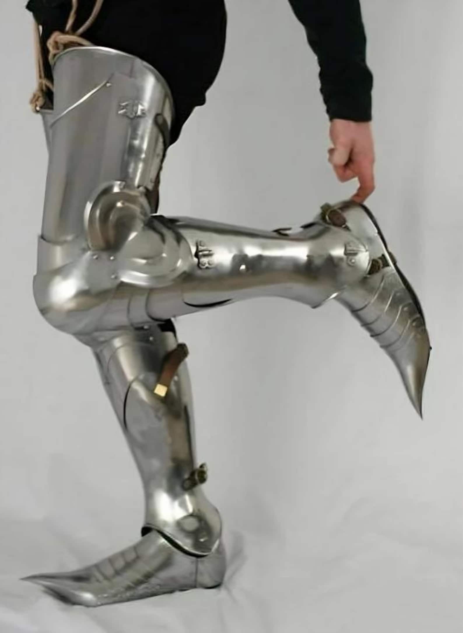18 Gauge Steel Medieval Full Leg Armor Set, Cosplay Knight Sabatons - Etsy