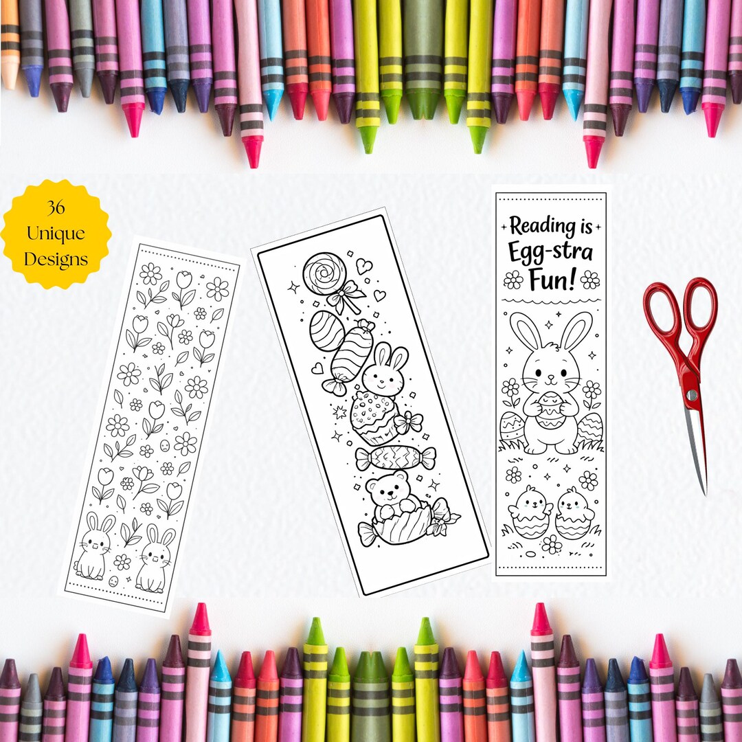 Easter Coloring Bookmarks for Kids | Printable Easter Activity | DIY ...