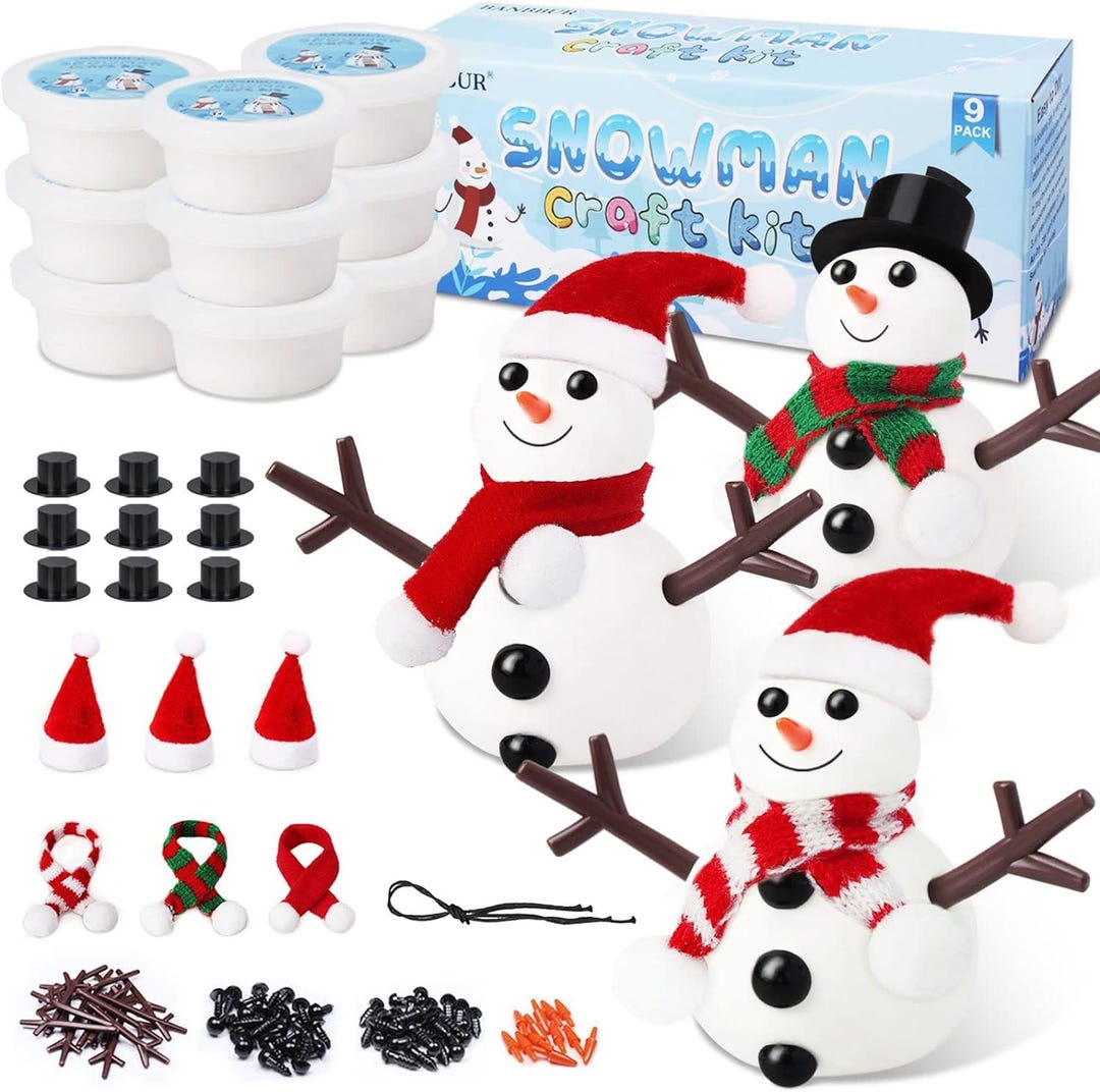 Build a Snowman Kit: Modeling Clay DIY Christmas Craft, 9 Pack - Etsy