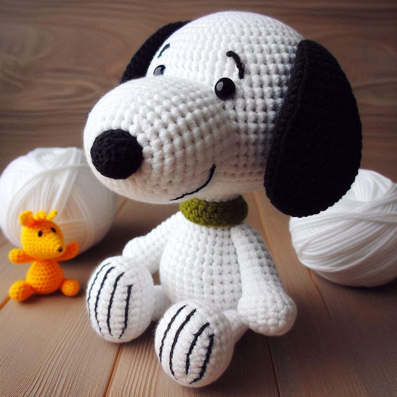 Snoopy Crochet Pattern | Cartoon Dog Amigurumi (PDF Download) - Etsy