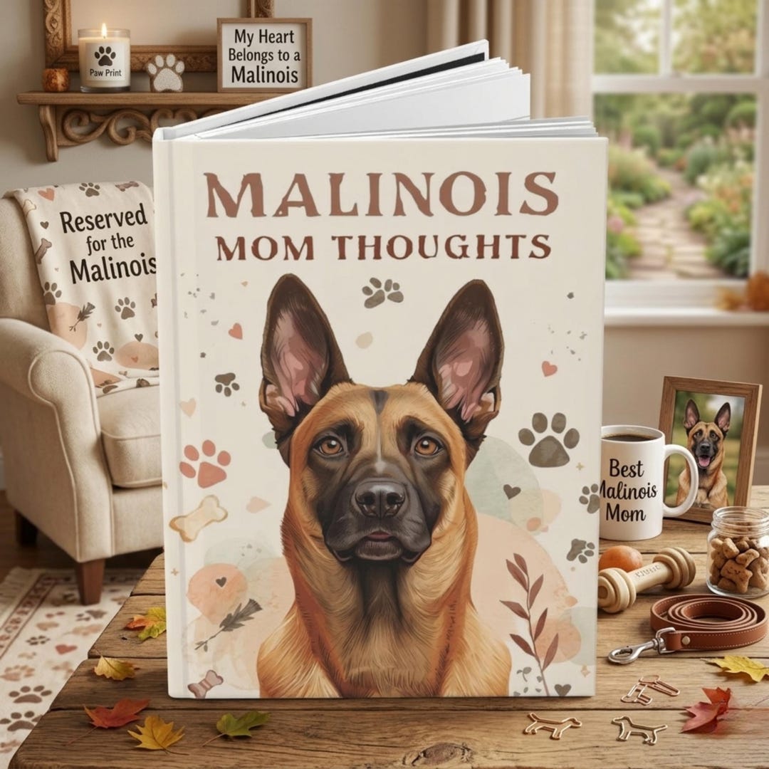 Malinois Mom Journal,belgian Malinois Notebook, Malinois Mom Thoughts ...