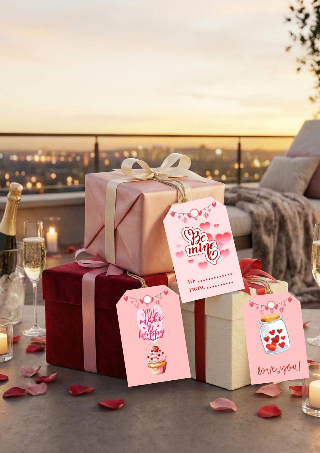 Valentine’s Day Gift Tags Printable Be My Valentine Tags Love Gift Tags ...