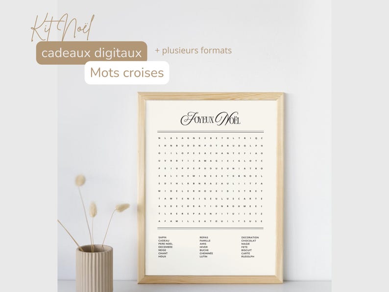 Set of 3 Printable Crossword Puzzle Posters – Christmas, Grandma's ...