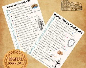 Rome Scavenger Hunt Printable | Travel Game for Families, Couples ...