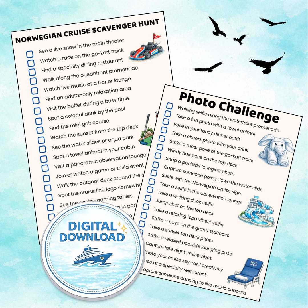 Norwegian Cruise Scavenger Hunt & Photo Challenge (digital Download) - Etsy