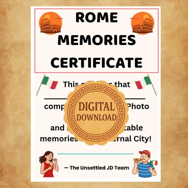 Rome Scavenger Hunt Printable | Travel Game for Families, Couples ...