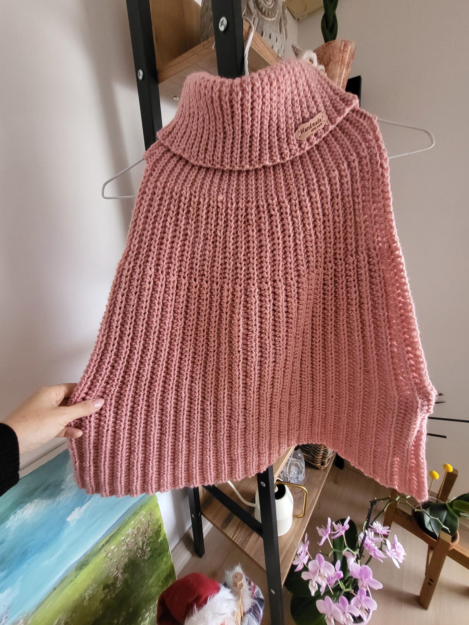 Free Arm Poncho – Sleeveless Crochet Poncho With Turtleneck - Etsy