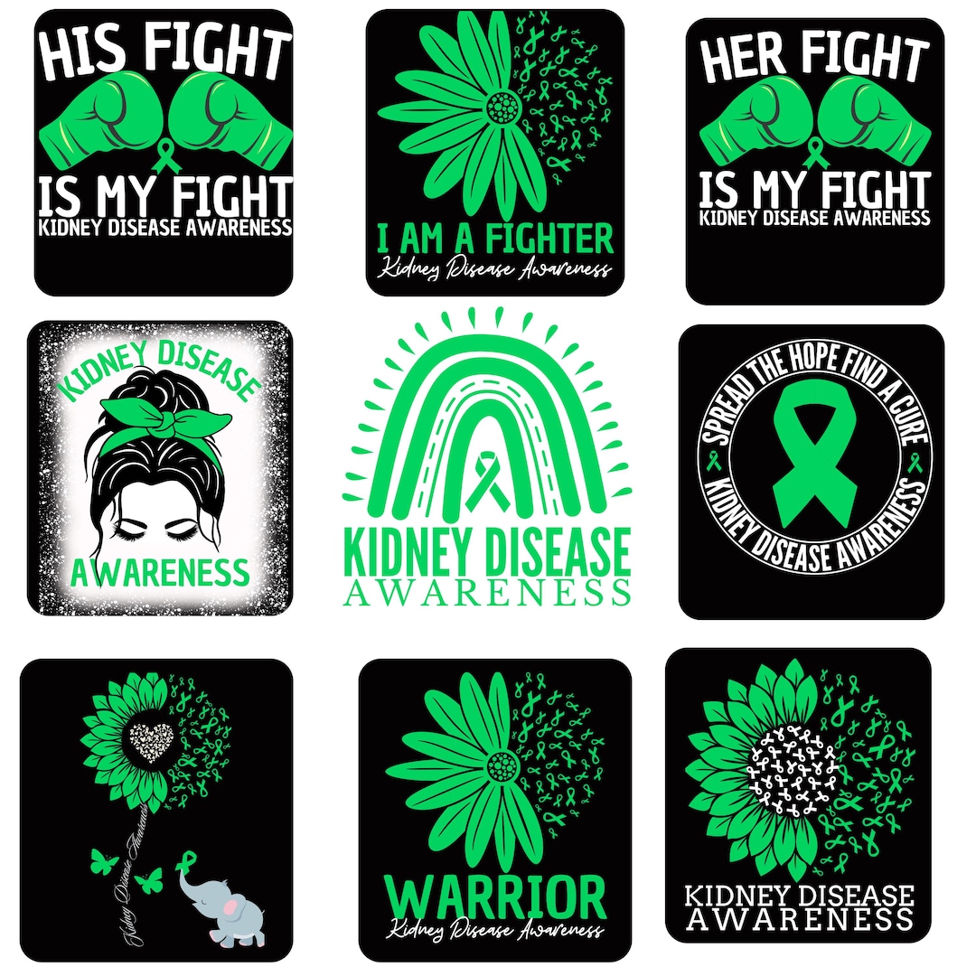 Kidney Disease Awareness PNG Bundle – 9 High Quality Sublimation ...