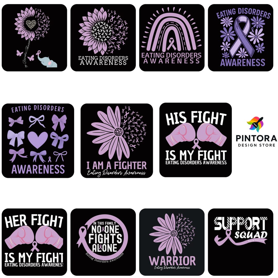 Eating Disorders Awareness PNG Bundle – 11 Designs - Etsy