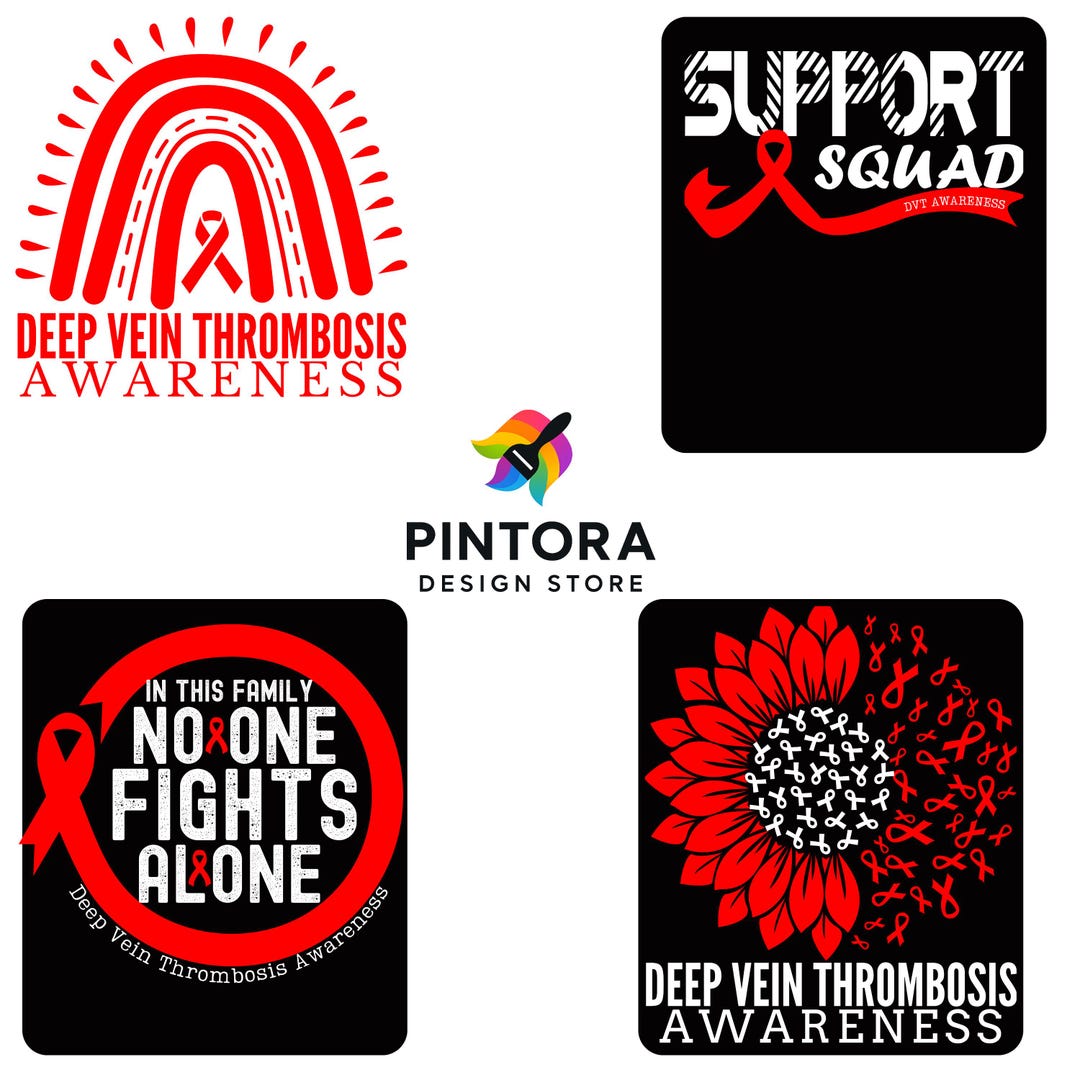 DVT Awareness Ribbon PNG Bundle | Support Squad Designs (digital ...