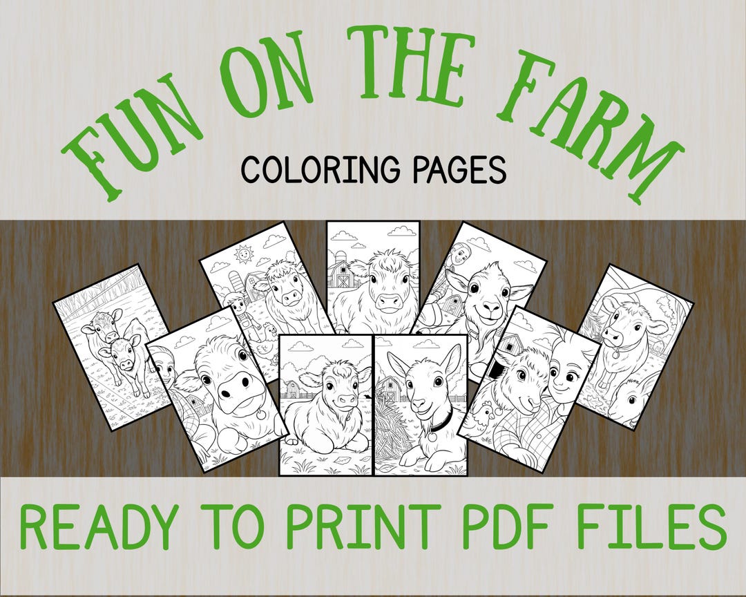Farm Coloring Pages for Kids | 8 Printable Sheets Inspired by Real Farm ...