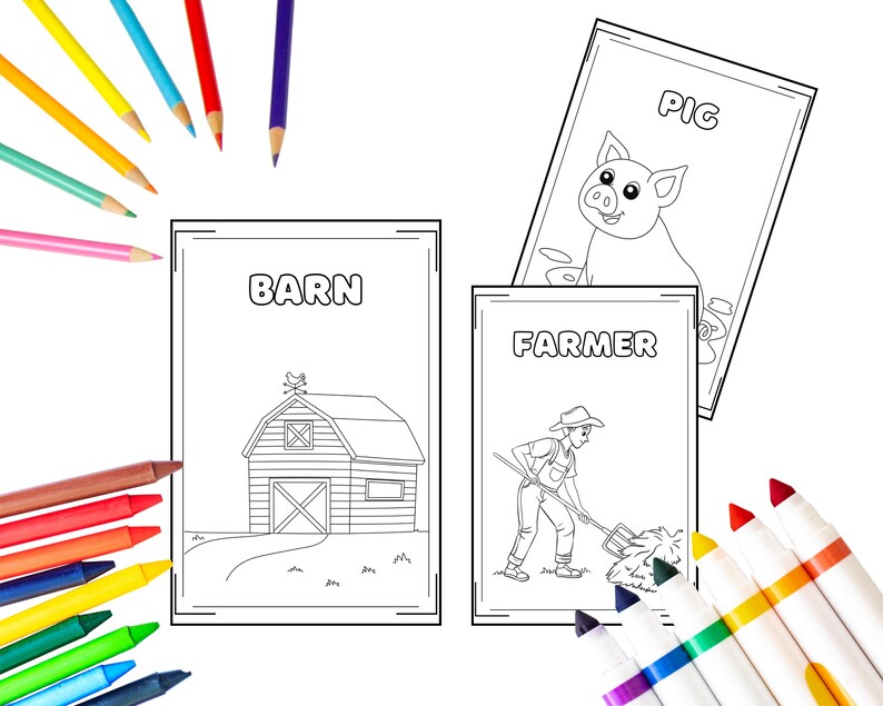 Farm ABC Coloring Pages | Printable Alphabet Activity for Kids | Farm ...
